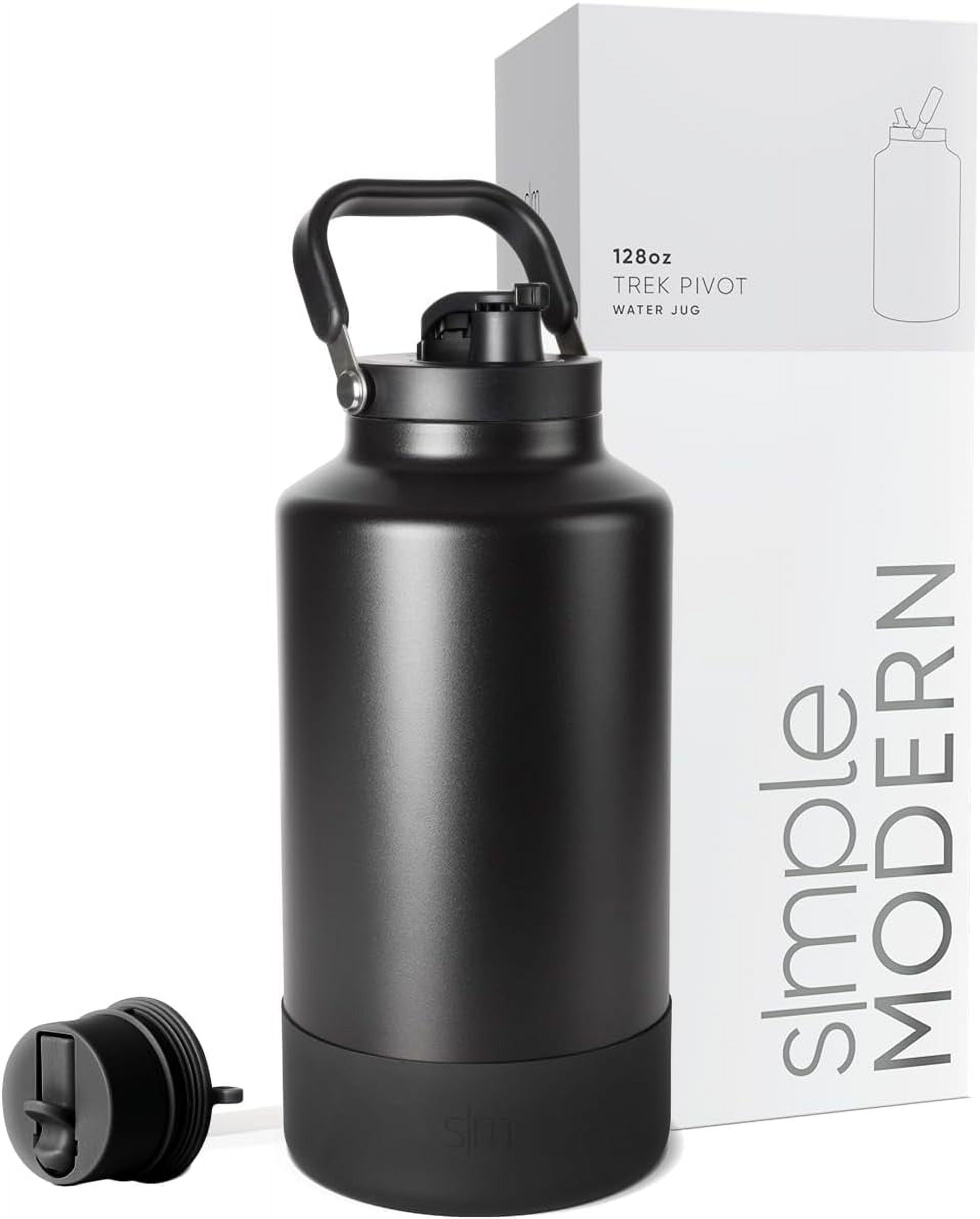 Modern Trek Pivot | Gallon Water Bottle Jug with Handle & Boot | Interchangeable Straw & Chug ...