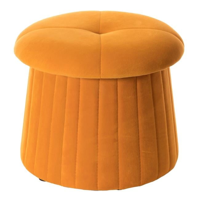 Modern Tufted Velvet Mushroom Shape Storage Ottoman Storage Stool Trunk ...