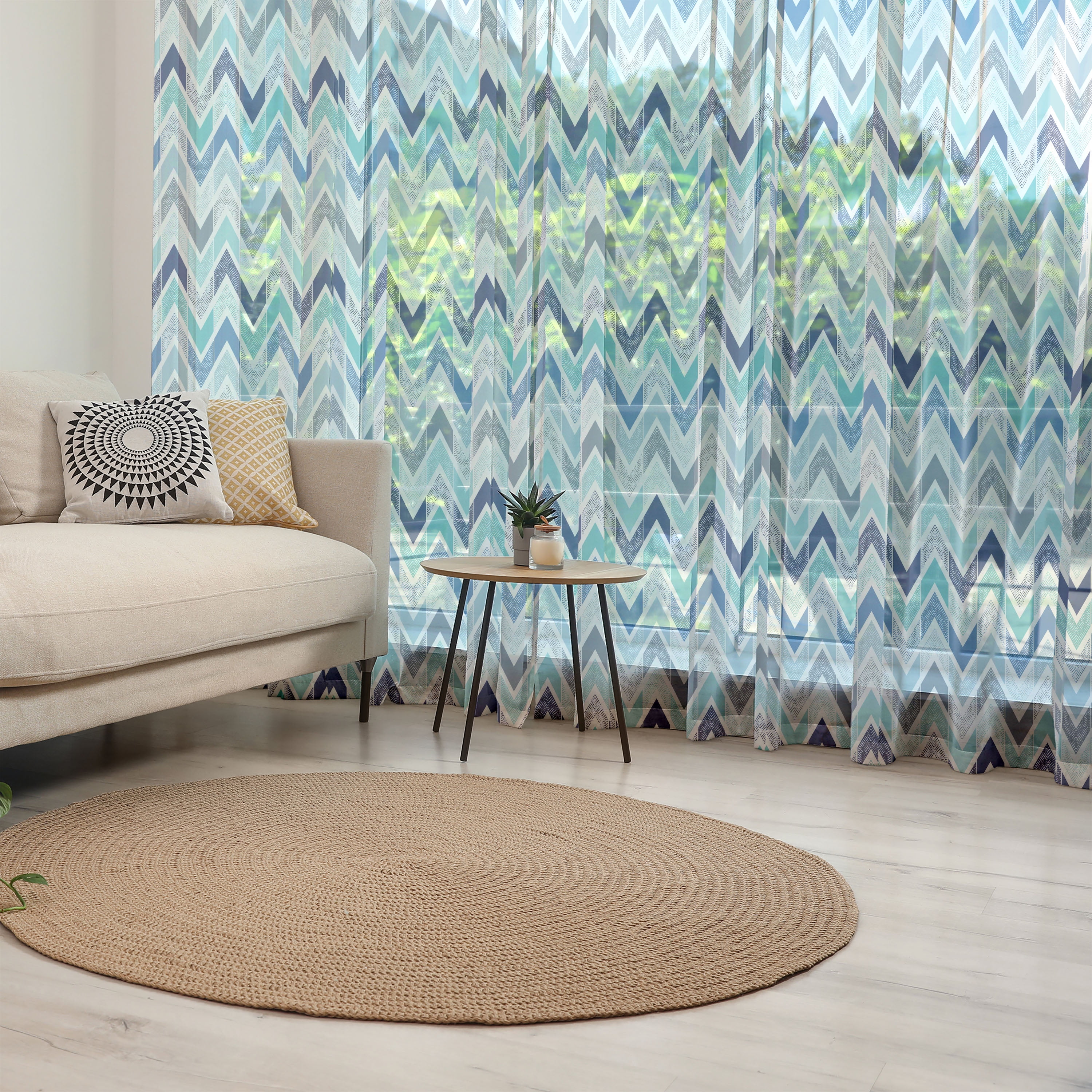 Modern Tulle Curtains with Rod Pocket, Seamless in Doodle Style Dots ...