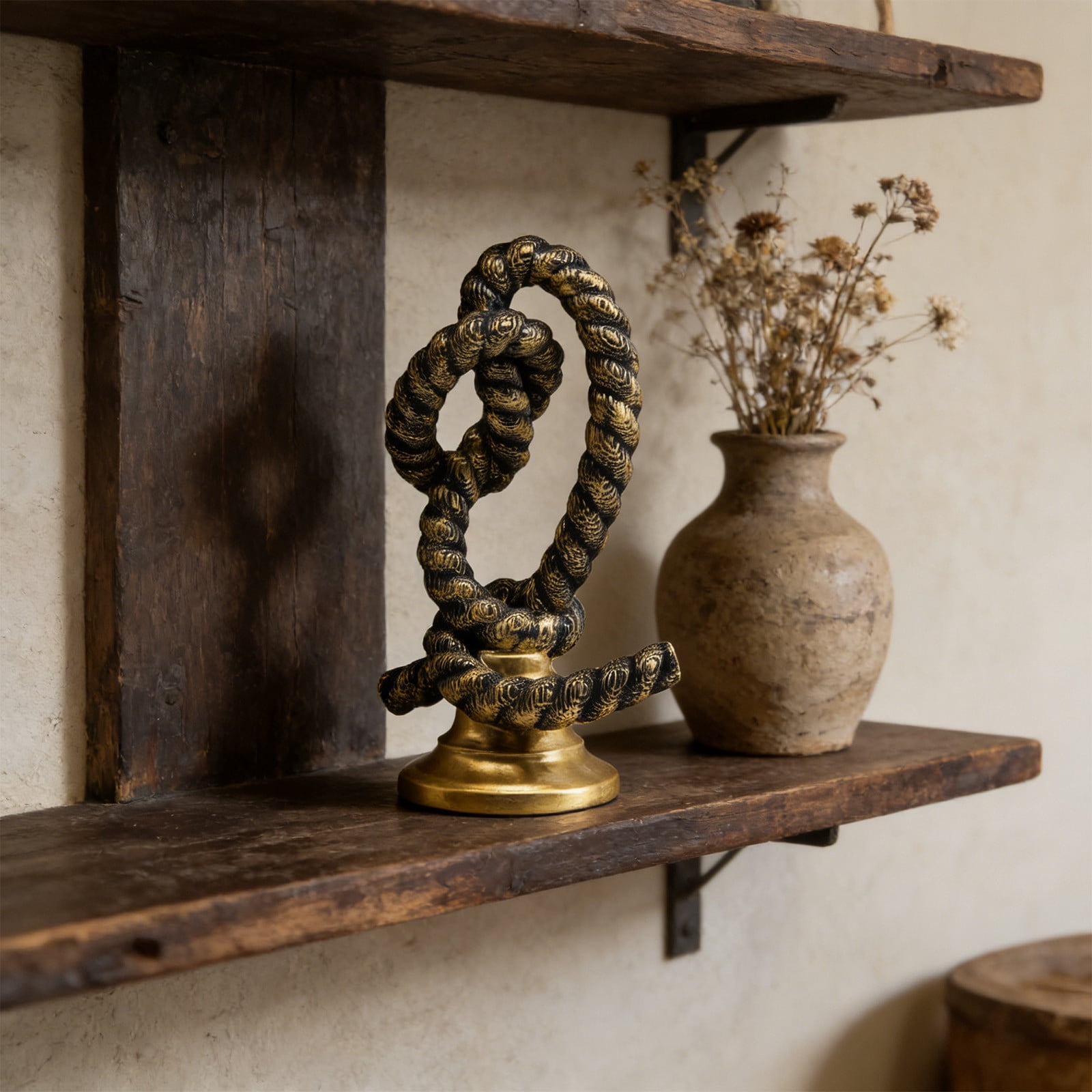 Modern Twisted Rope Sculpture, Artistic Knot Decor for Entryway Table ...