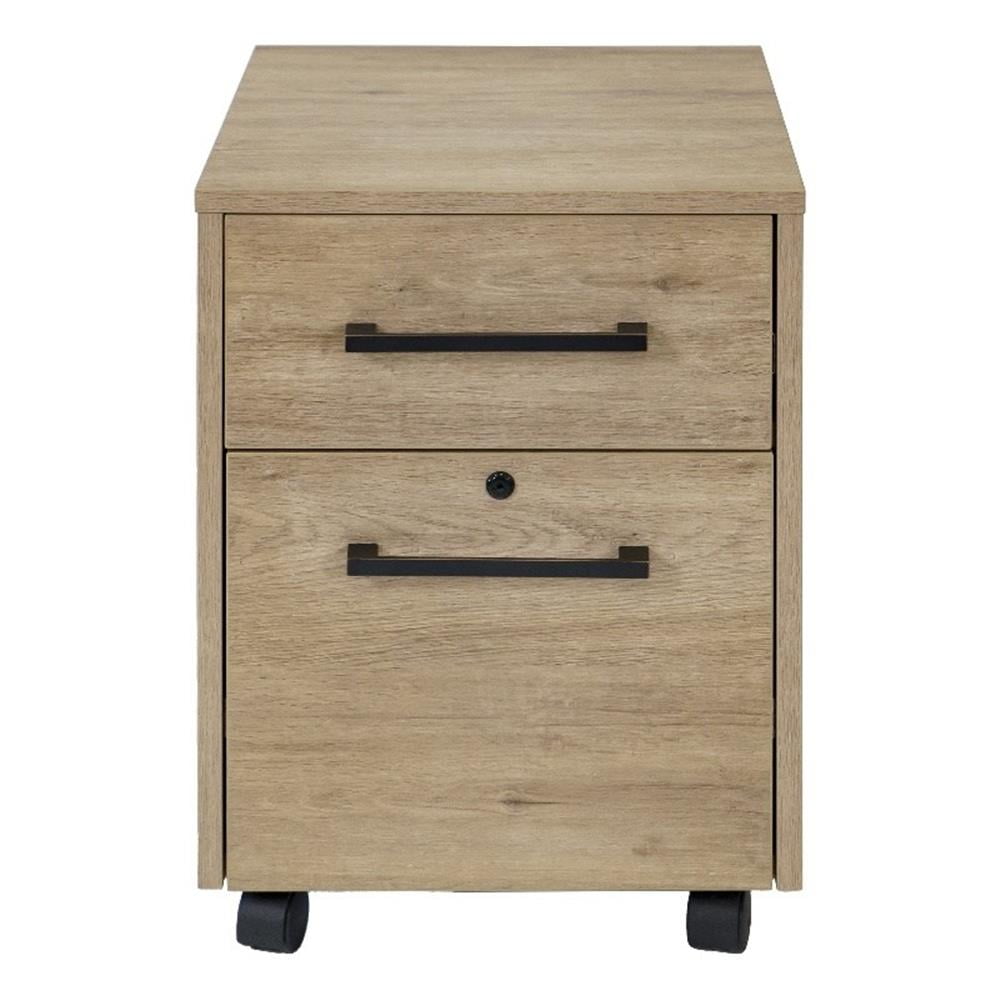 Modern Two Drawer Wood Laminate File Cabinet Fully Assembled Light ...
