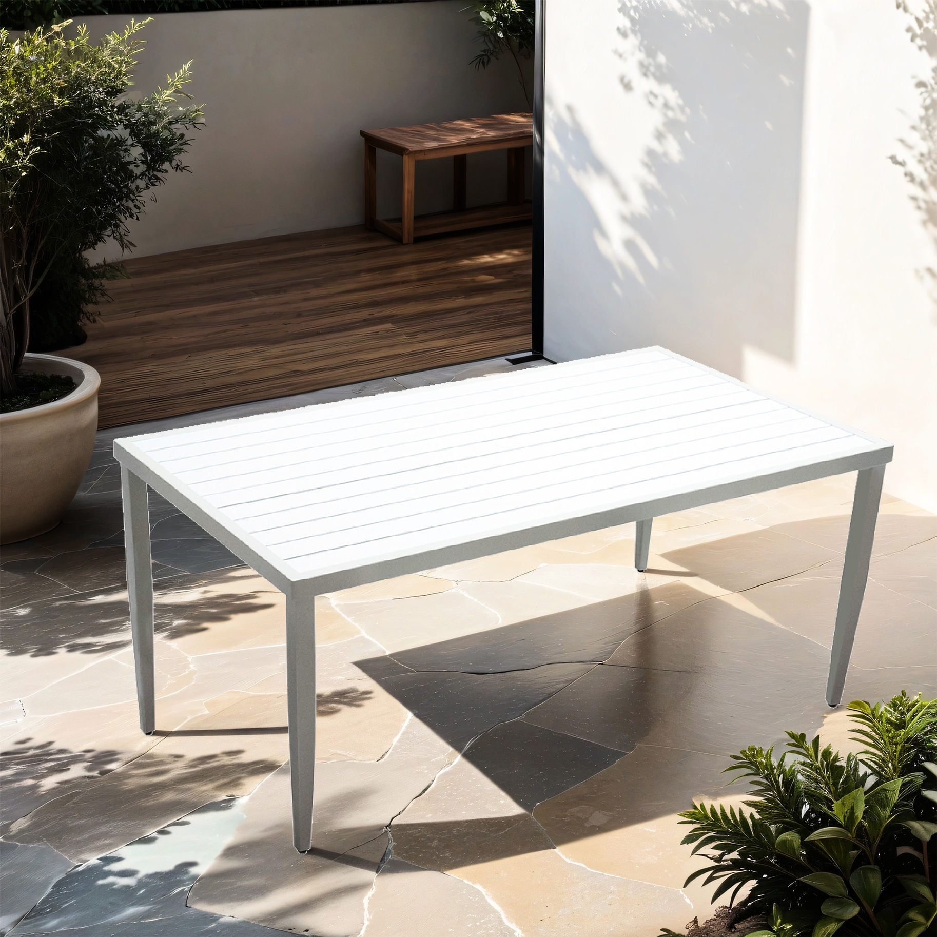 Modern Two-Tone Aluminum - Tapered Legs for Elegance - Outdoor Patio ...