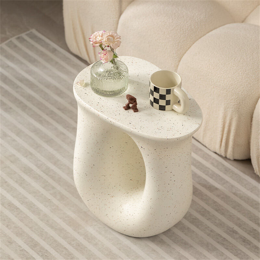 Modern U-shaped Lightweight Concrete Accent Table Garden Stool Sofa ...