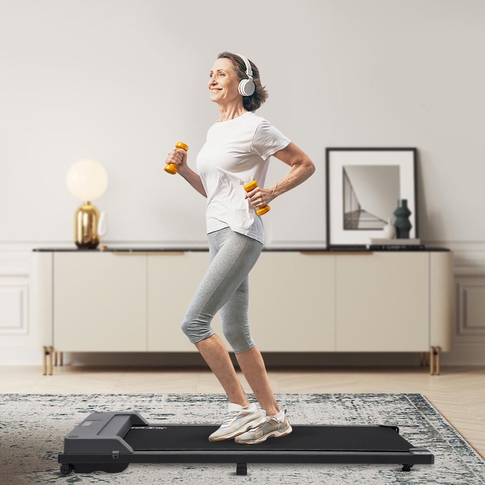 Modern Under Desk Treadmill Running Jogging Portable Treadmill Desk for ...