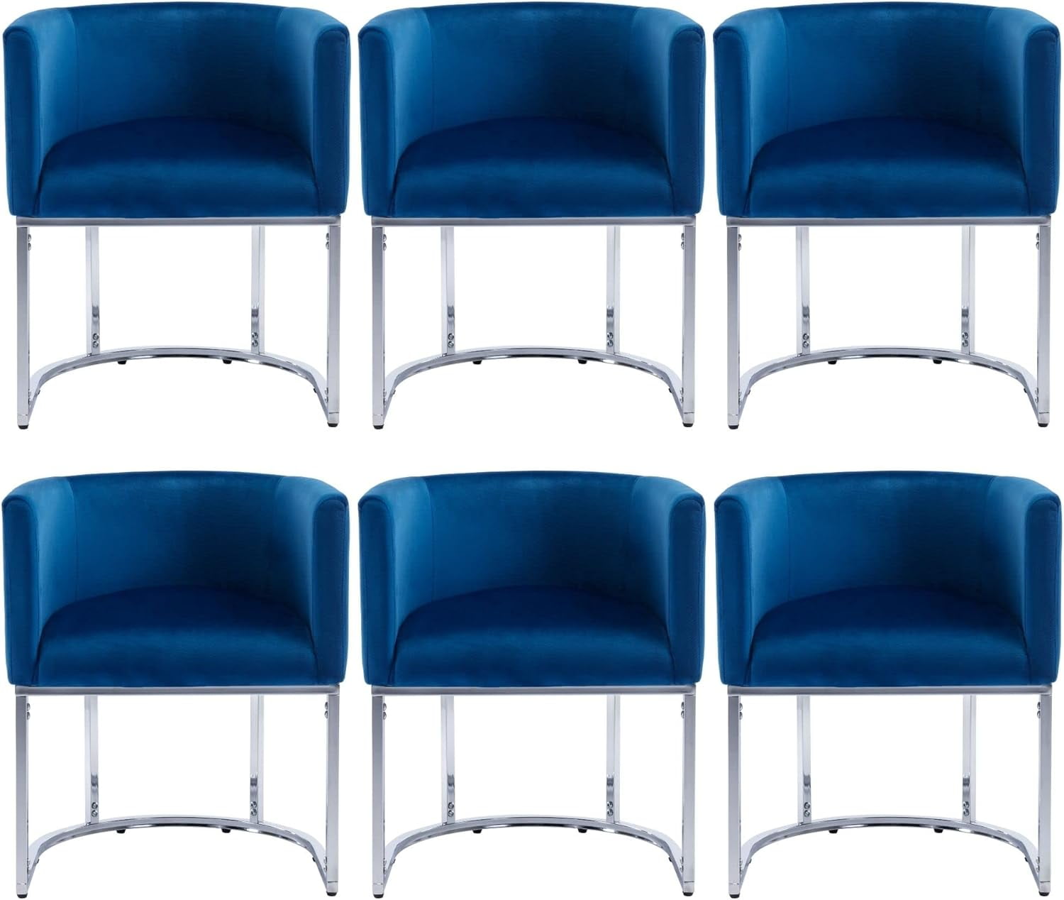 Modern Upholstered Barrel Dining Chairs with Arms Set of 1 Linen ...