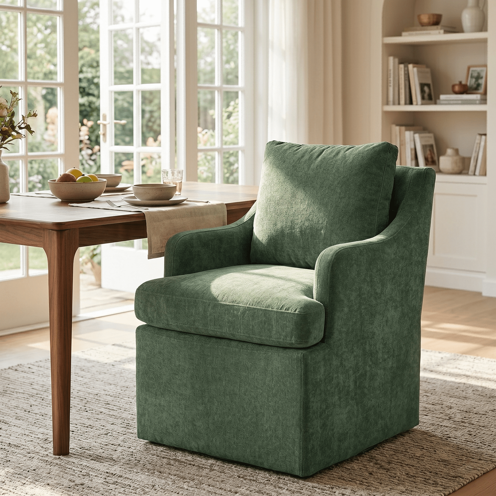Vknow Furniture Minimalist Upholstered Dining Chair Ergonomic Comfort ...