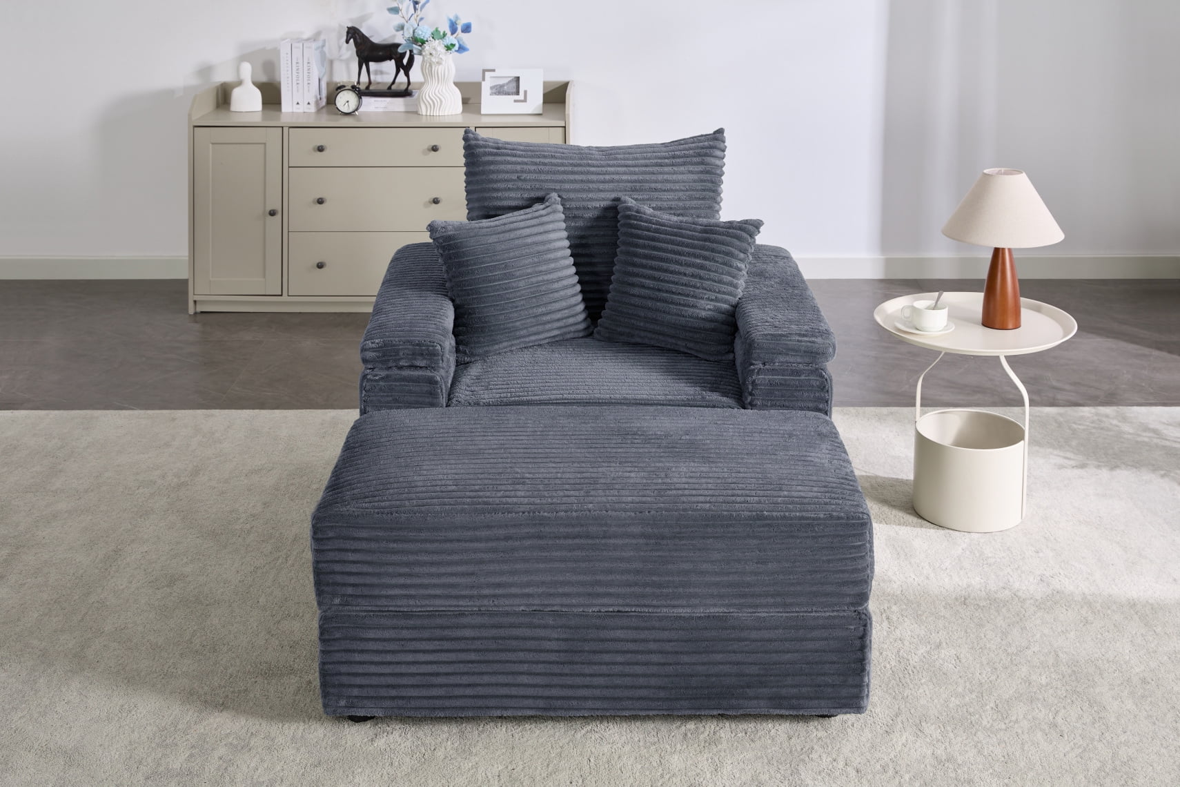Modern Upholstered Single Seat Sofa, Armchair Loveseat Sofa with ...