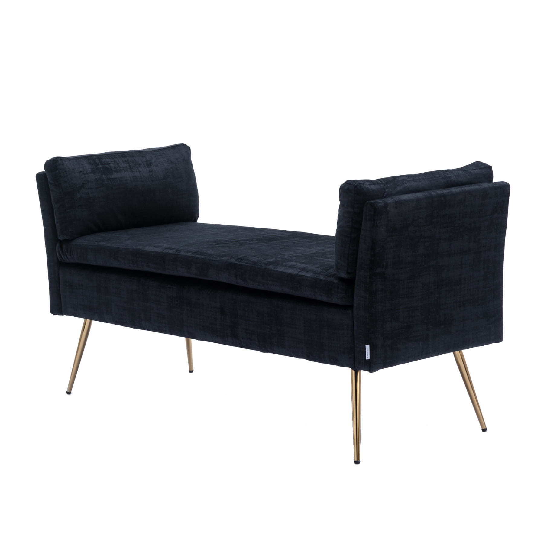 Modern Upholstered Tufted Ottoman Bench Seat End of Bed with Armrest ...