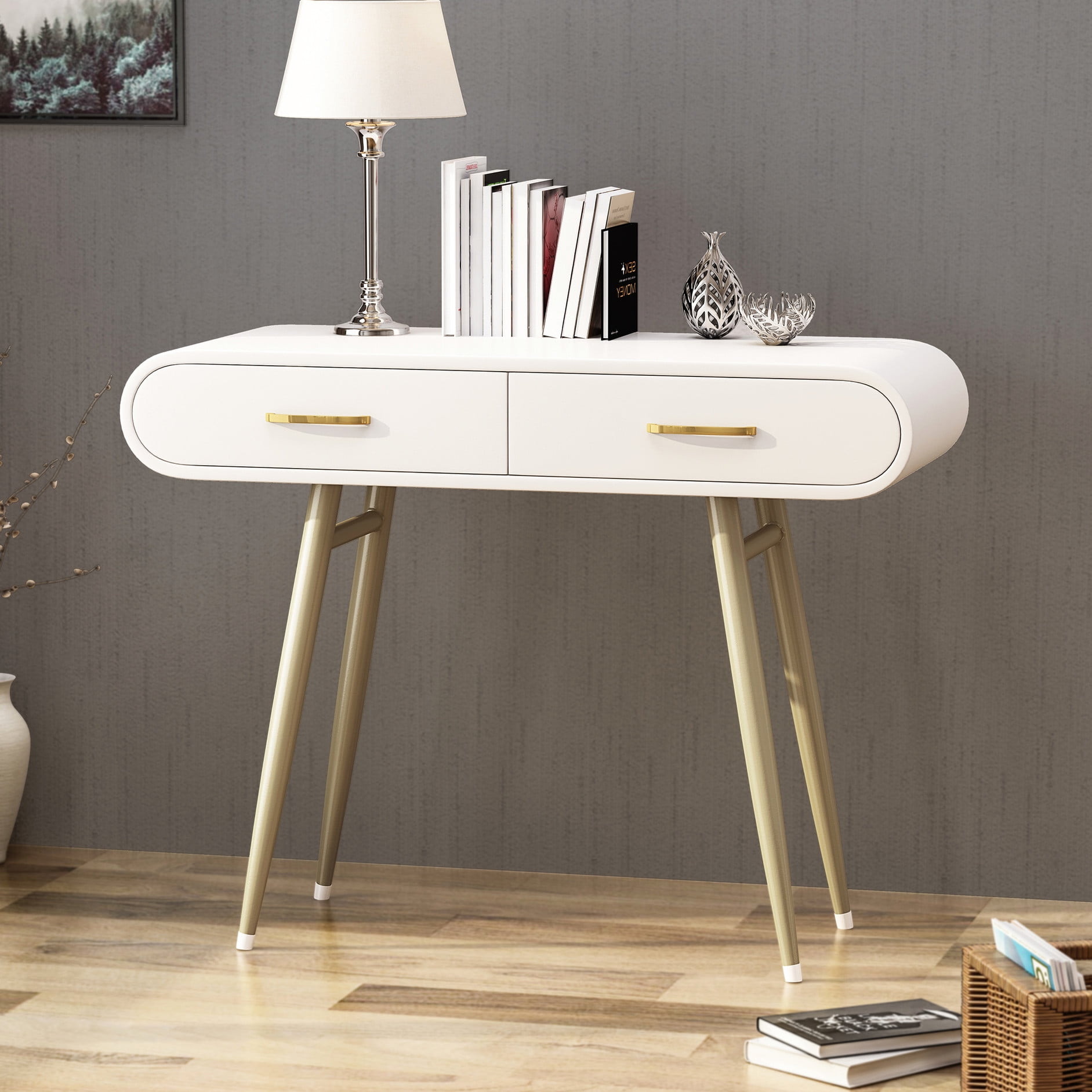 Modern Vanity Accent Table | Ideal for Preparing Throughout the Day ...