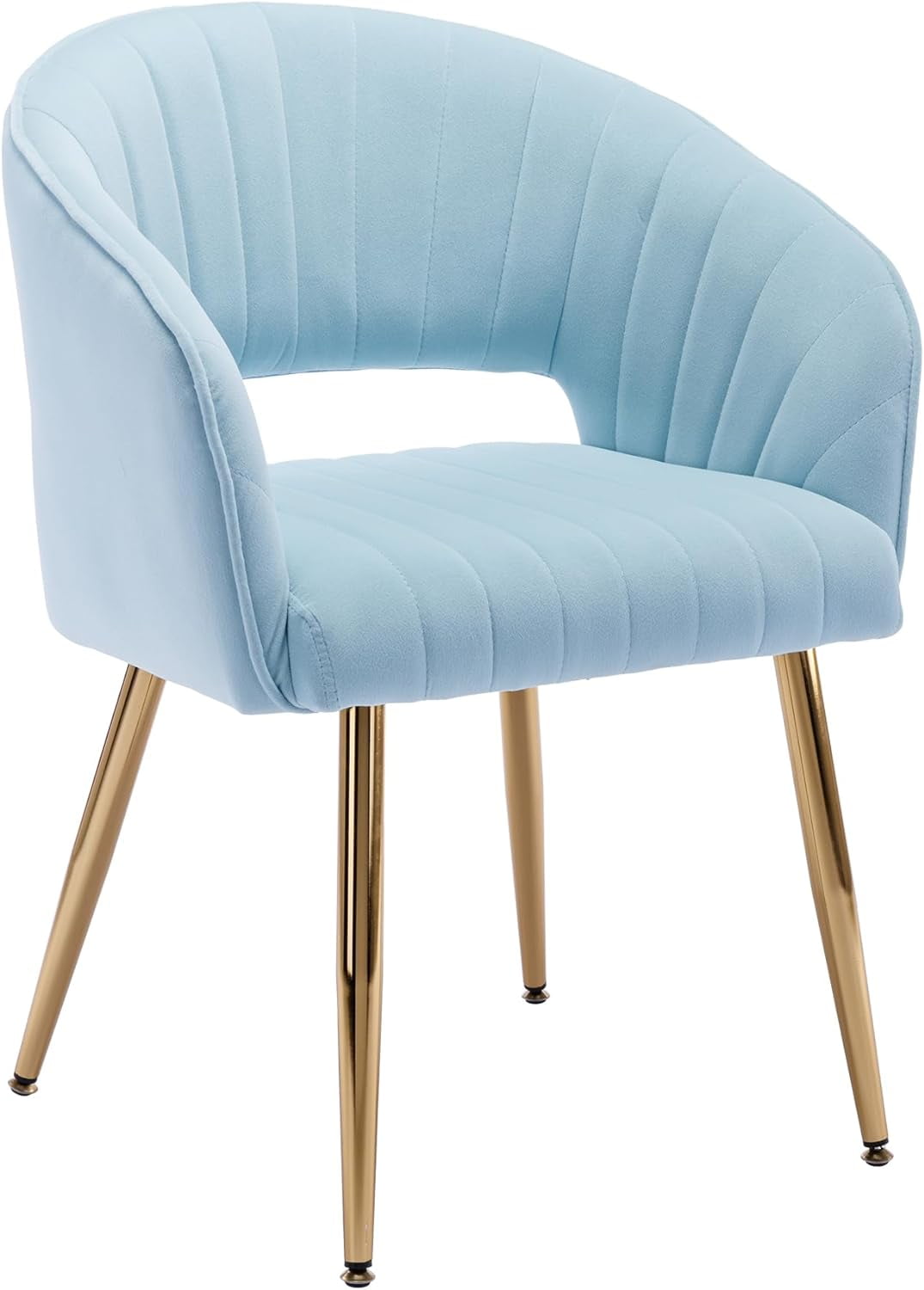 Modern Velvet Desk Chair Accent Armchair Upholstered Tufted Chairs ...
