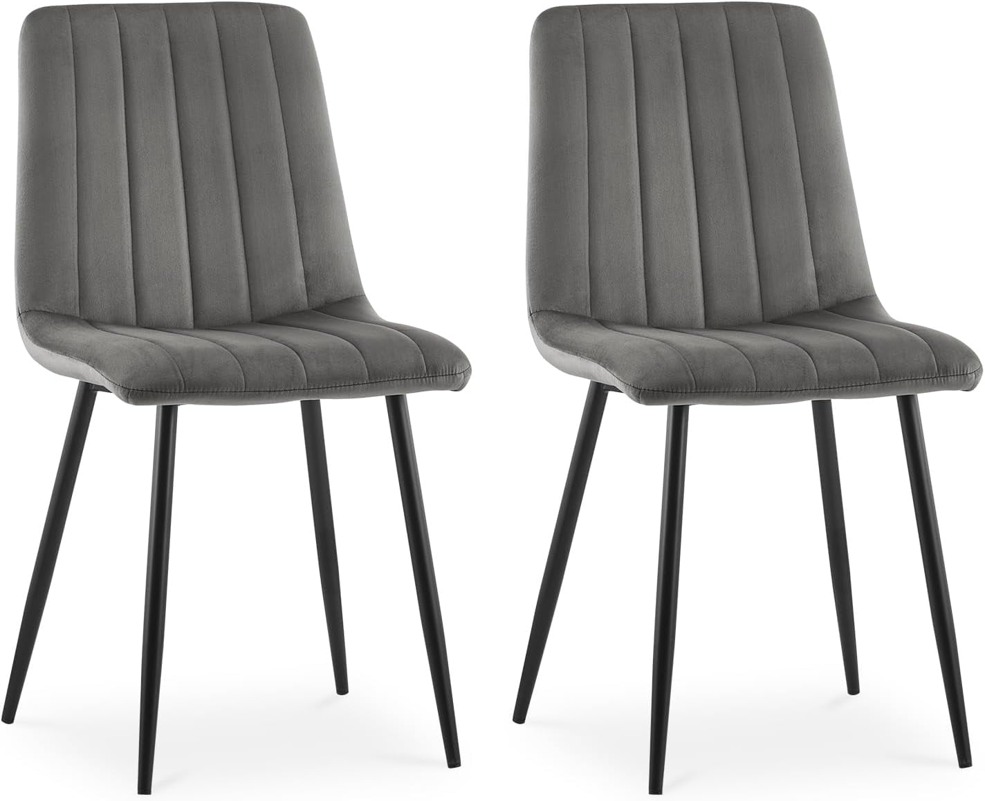 Modern Velvet Dining Chairs Set of 2, Mid Century Modern Kitchen Chair ...