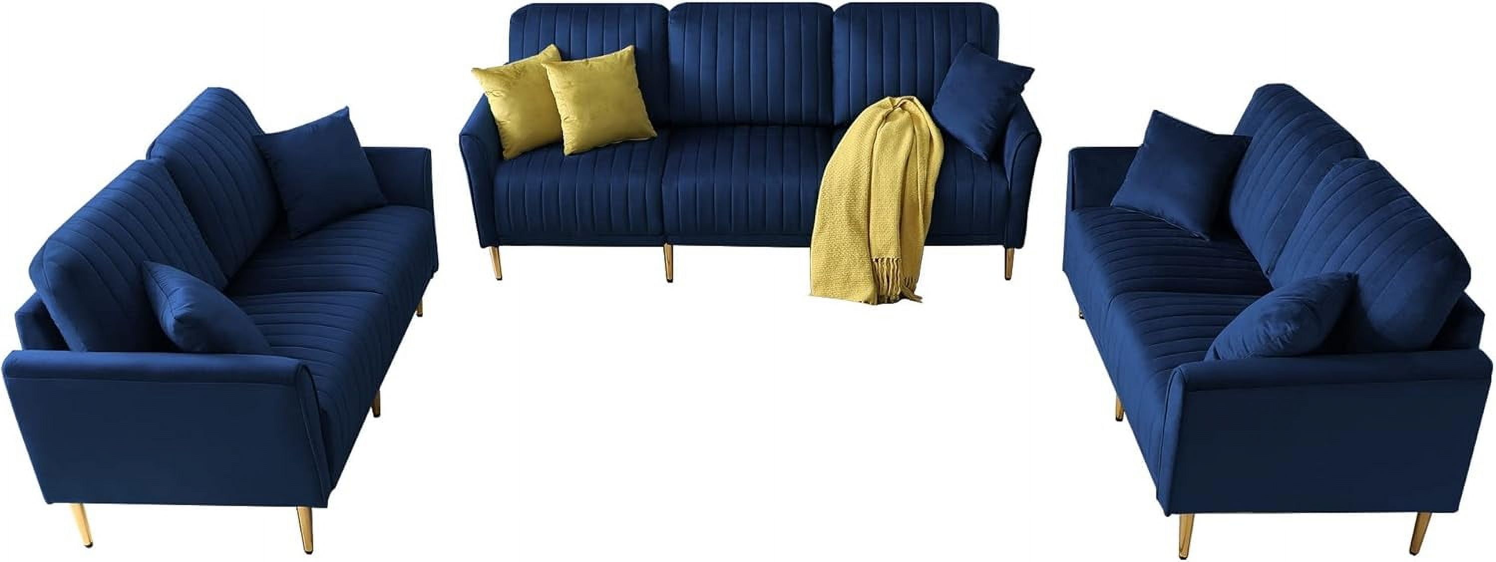 Modern Velvet Fabric Modular Sectional Sofas mid-Century Style Channel ...