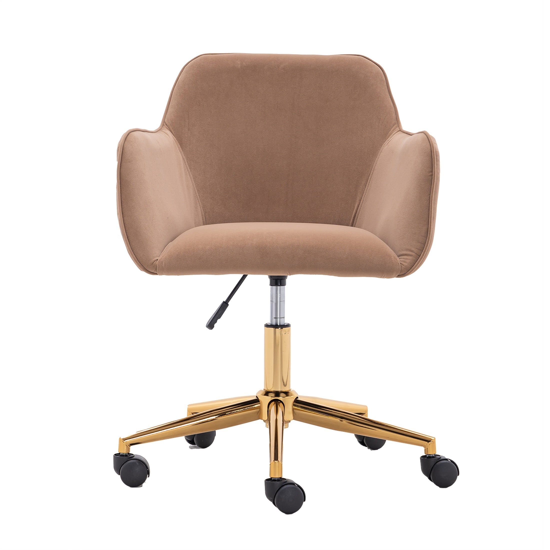 PORKISS Modern Velvet Fabric Office Chair, Height Adjustable 360 ...