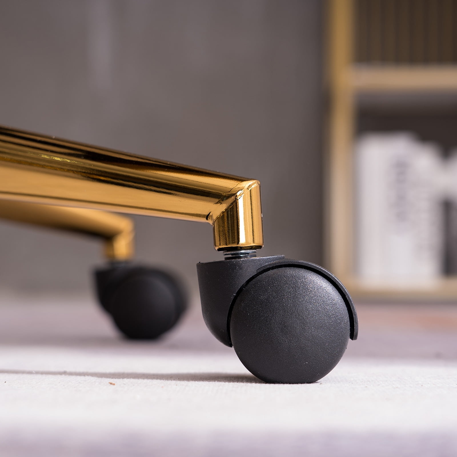 Modern Velvet Pink Material Adjustable Height 360 Revolving Home Office ...