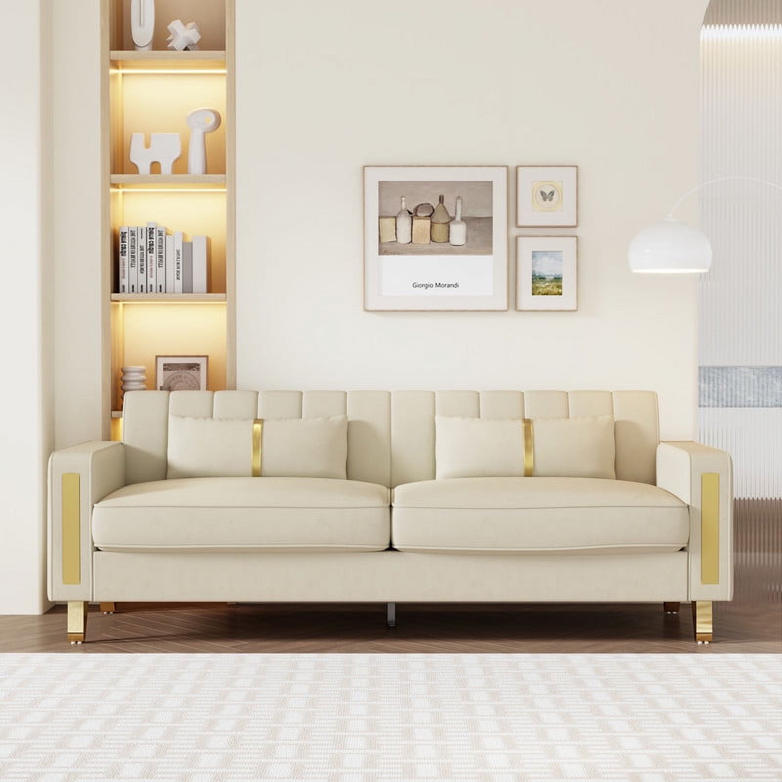 MERITLIFE Sofa, Deep Seat Sofa-Contemporary Chenille Sofa Couch, 82.7 ...