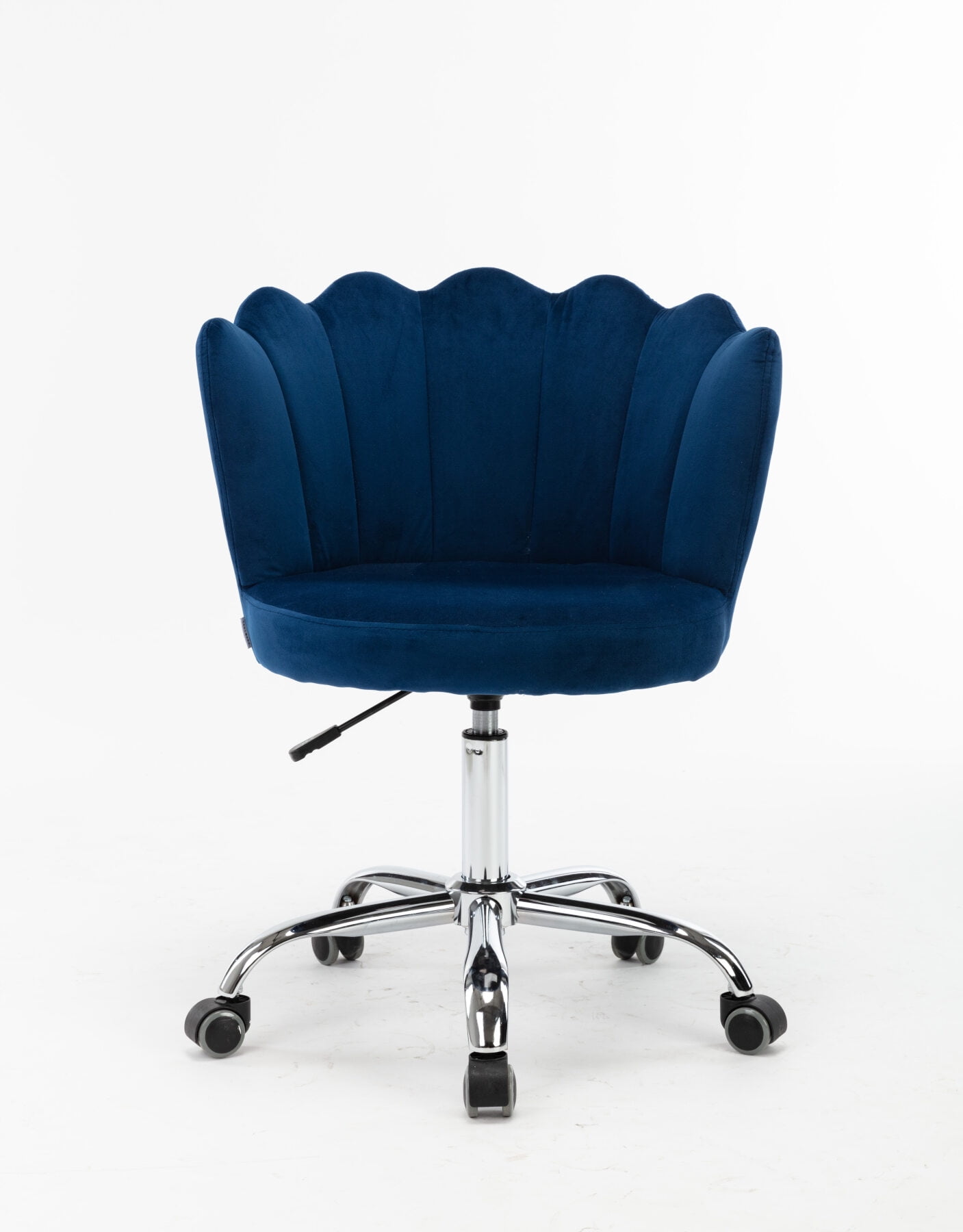 Modern Velvet Swivel Shell Chair, Upholstered Adjustable Office Chair ...