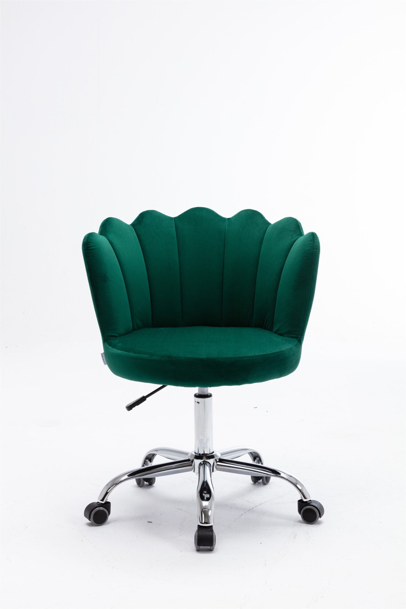 Modern Velvet Swivel Shell Chair, Upholstered Adjustable Office Chair ...