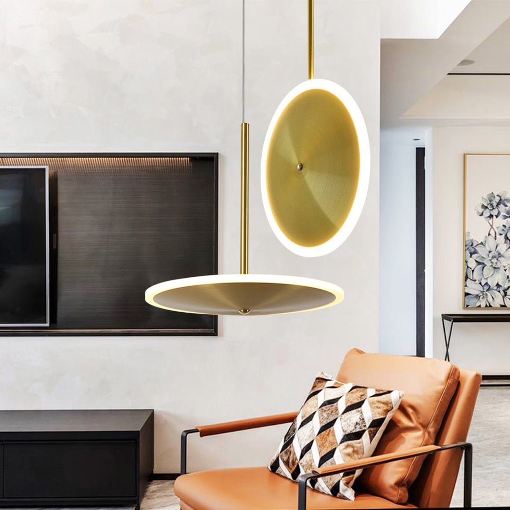 Modern Vertical Warm Light Pendant Lamp Acrylic LED Pendant Ceiling ...