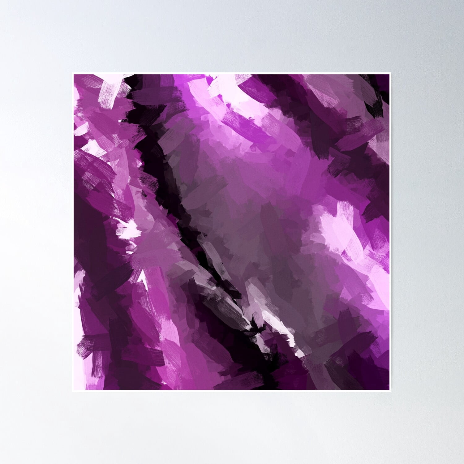 Modern Violet Trunk Abstract Painting Poster Wall Art, Modern Wall ...