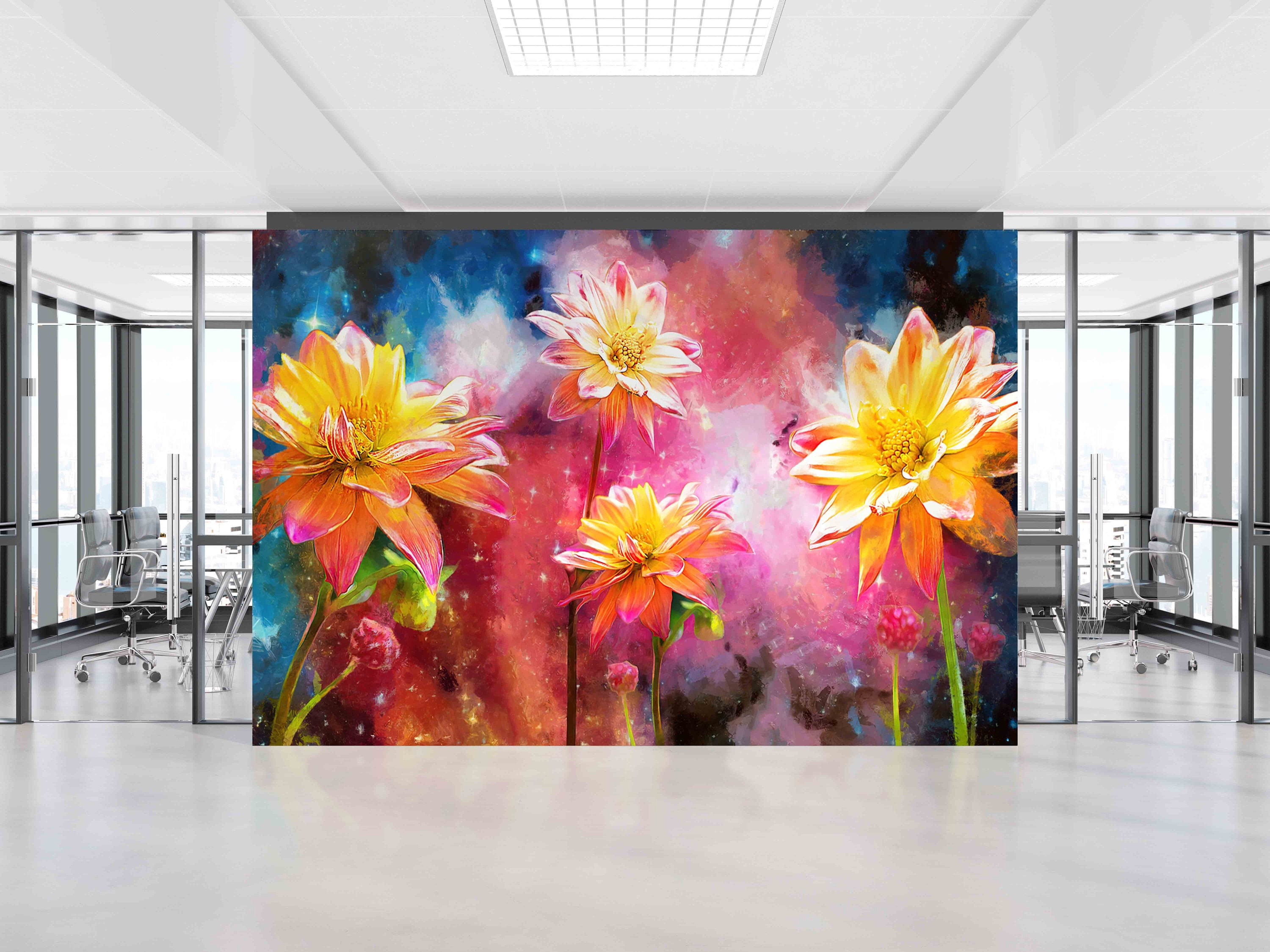 Modern Wall Art, Paper Wall Art Floral Wallpaper, Modern Wallpaper ...