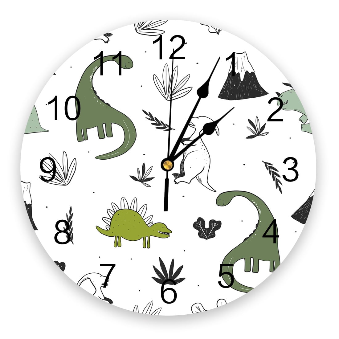 Modern Wall Clock Dinosaur Cartoon Kawaii PVC Wall Clock Home r Bedroom ...