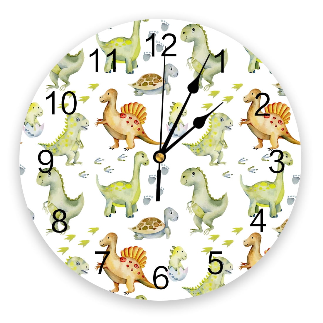 Modern Wall Clock Dinosaur Cartoon Kawaii PVC Wall Clock Home r Bedroom ...