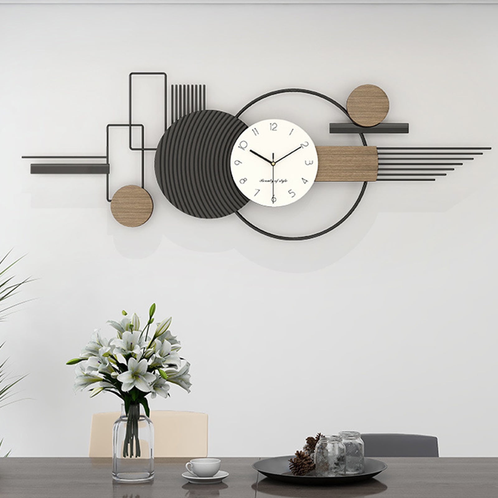 Modern Wall Clock Large Wall Decoration, Modern Minimalist Wall Clock ...