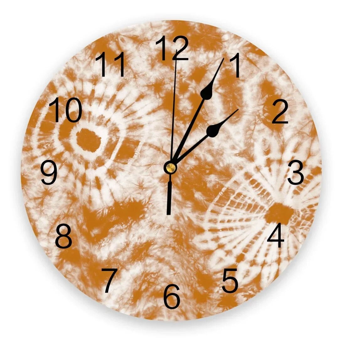 Modern Wall Clock Purple Tie-Dye Pattern PVC Wall Clock Home Decor ...
