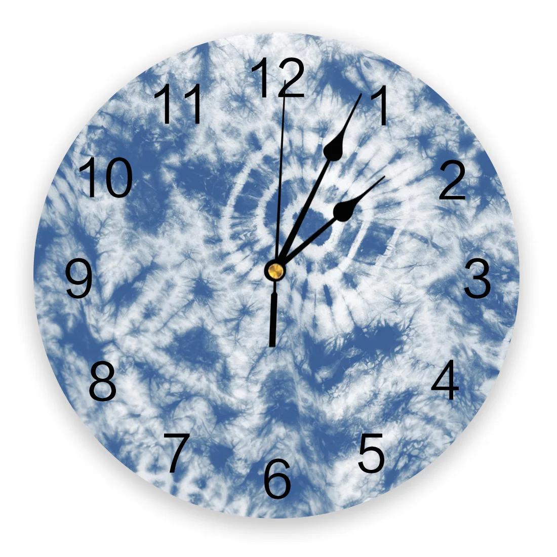 Modern Wall Clock Purple Tie-Dye Pattern PVC Wall Clock Home r Bedroom ...