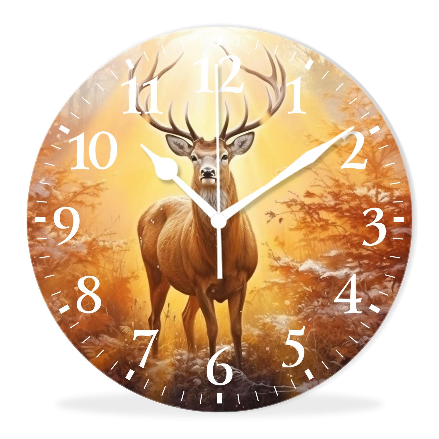 Modern Wall Clocks Non-Ticking Silent Battery Operated Analog Clock ...