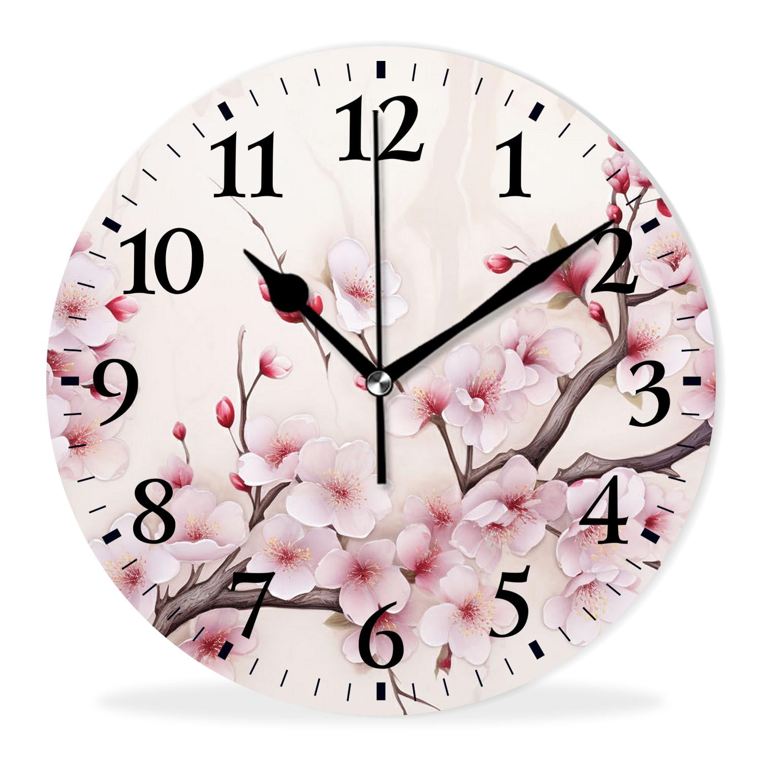 Modern Wall Clocks Non-Ticking Silent Battery Operated Analog Clock ...