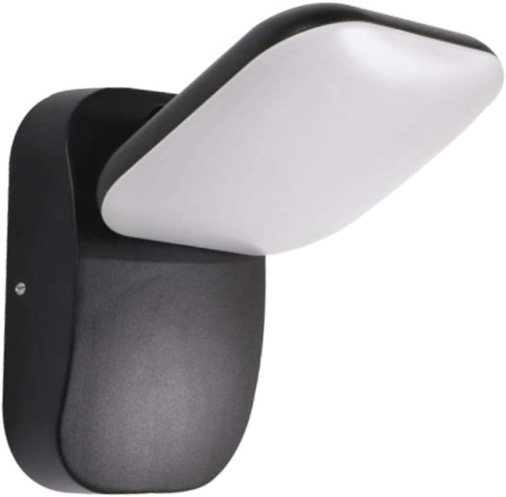 Modern Wall Light 12W LED Wall Sconce Waterproof Wall Lamp, Black Metal ...
