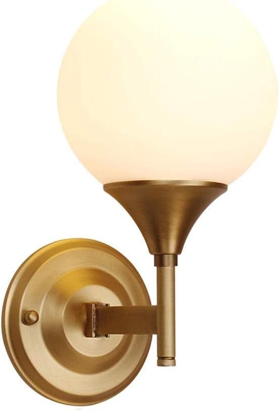 Modern Wall Light Glass Globe Lamp Shade Brass Wall Sconce, Drop Shape ...