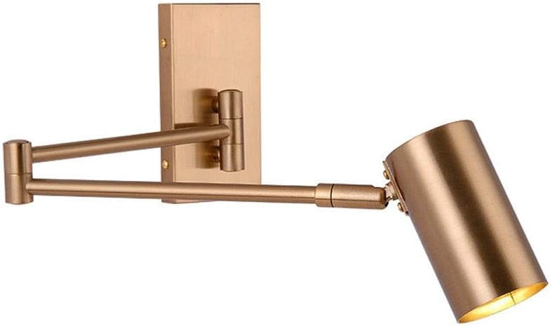 Modern Wall Lighting Fixture Gold Swing Arm Wall Lamp, Bedroom Wall ...