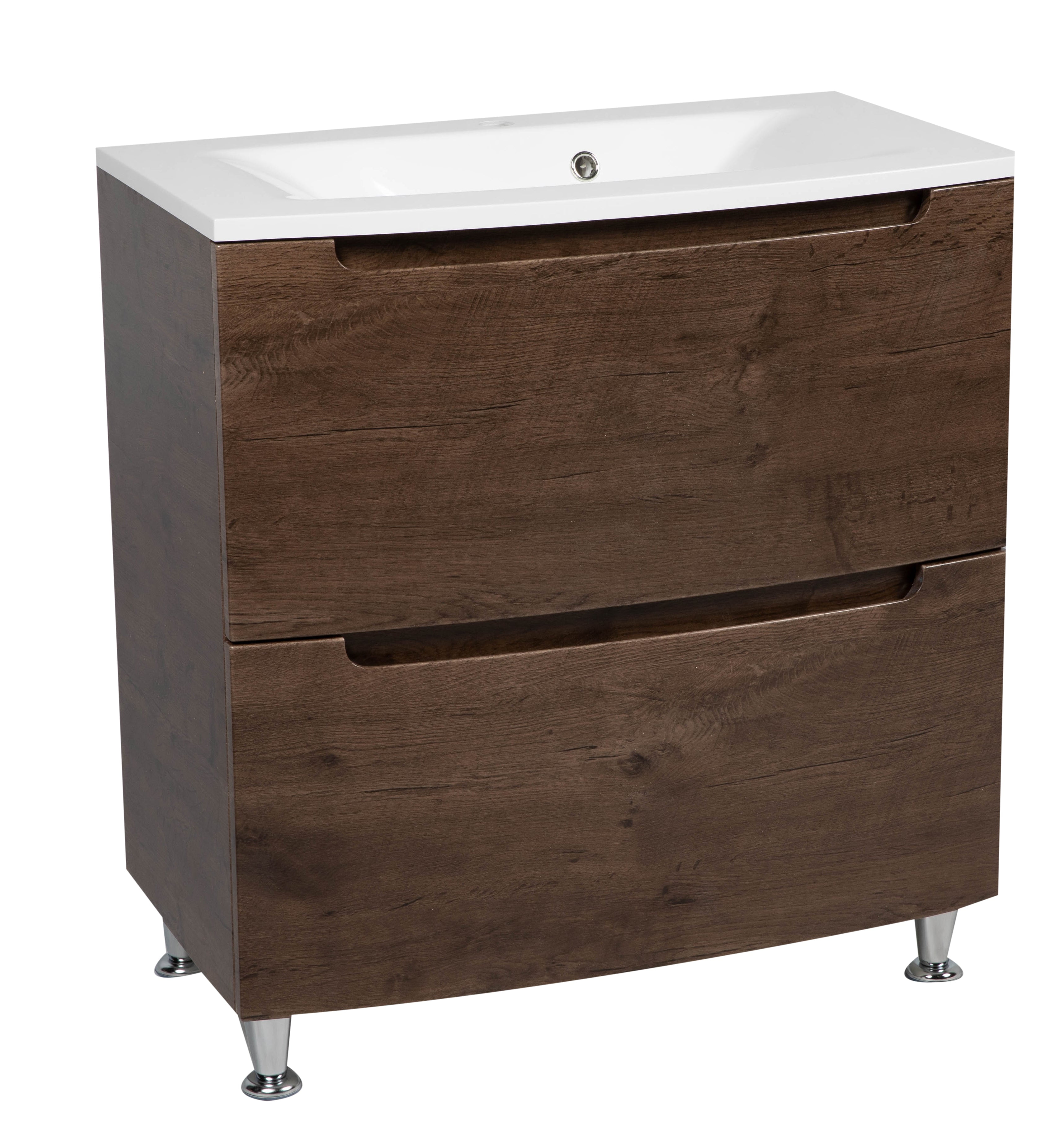 Modern Wall-Mount Bathroom Vanity with Washbasin | Delux Rosewood Collection | Non-Toxic Fire ...