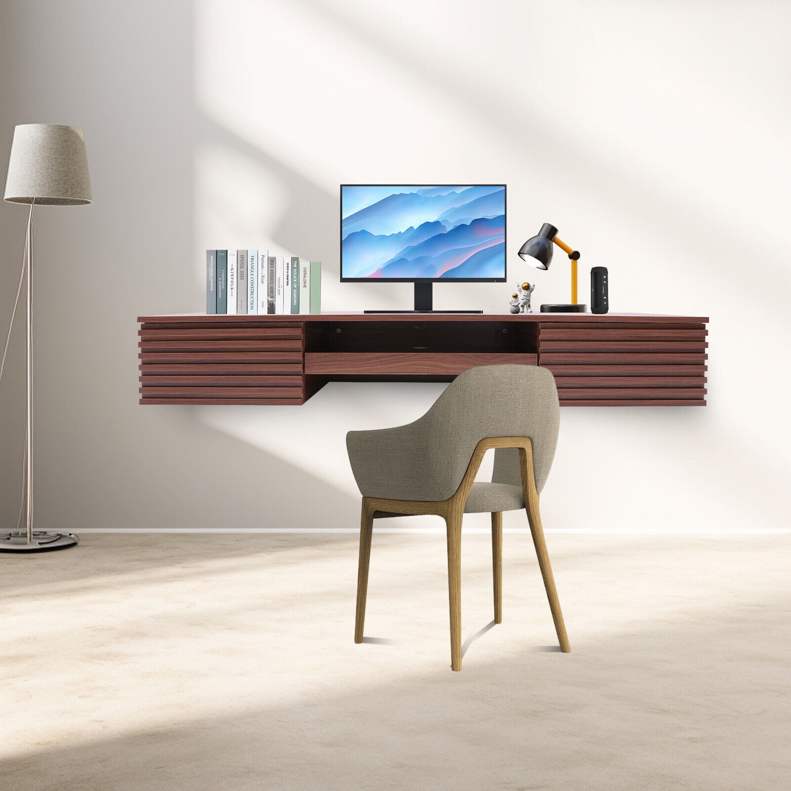 Modern Wall Mounted Desk with Pull Out Drawer Ecological Board Wall ...
