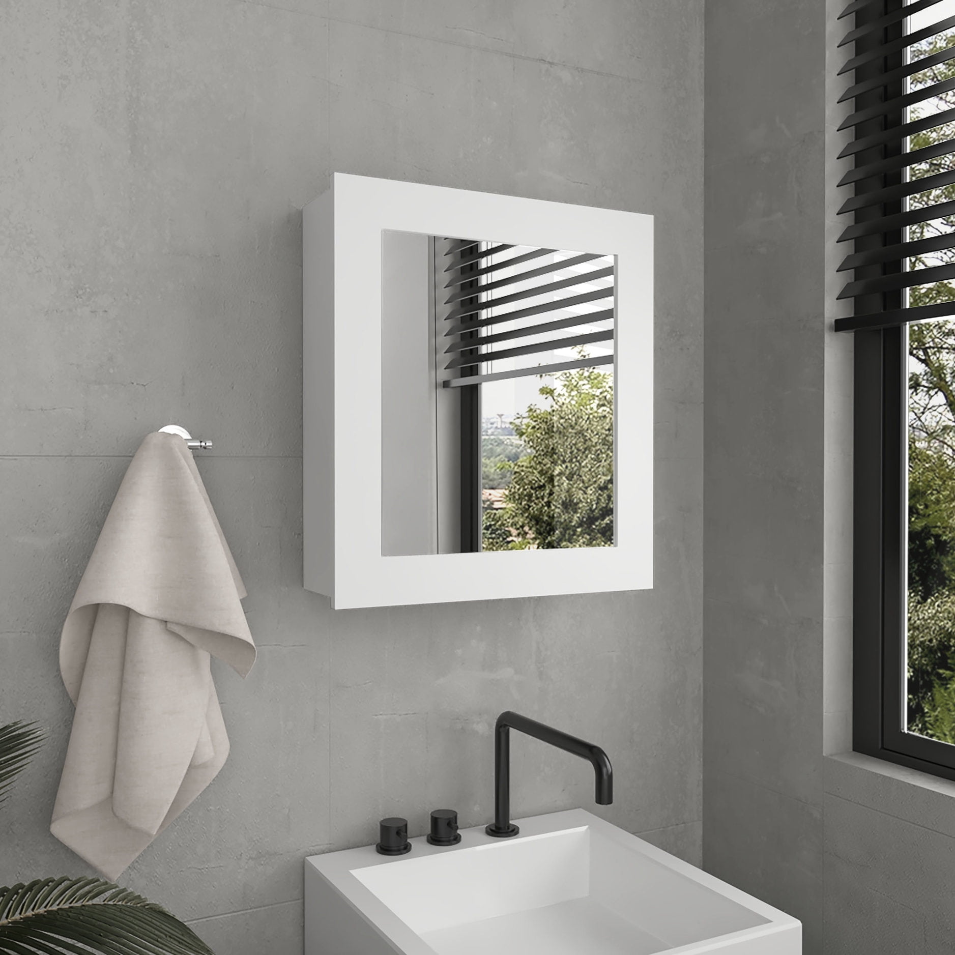 Modern Wall-Mounted Mirror Cabinet | For Bathroom Grooming | Made of ...