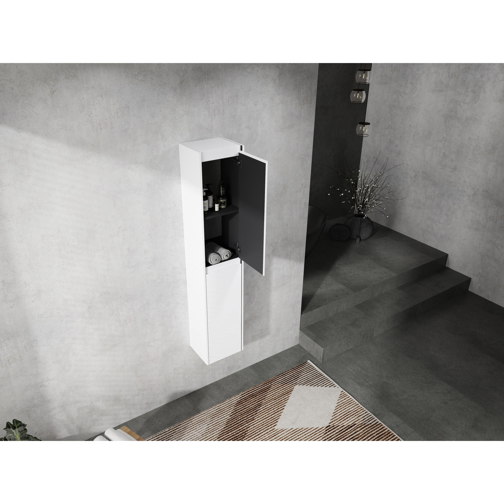 Modern Wall-Mounted Side Cabinet for Bathroom | Organize Essentials ...