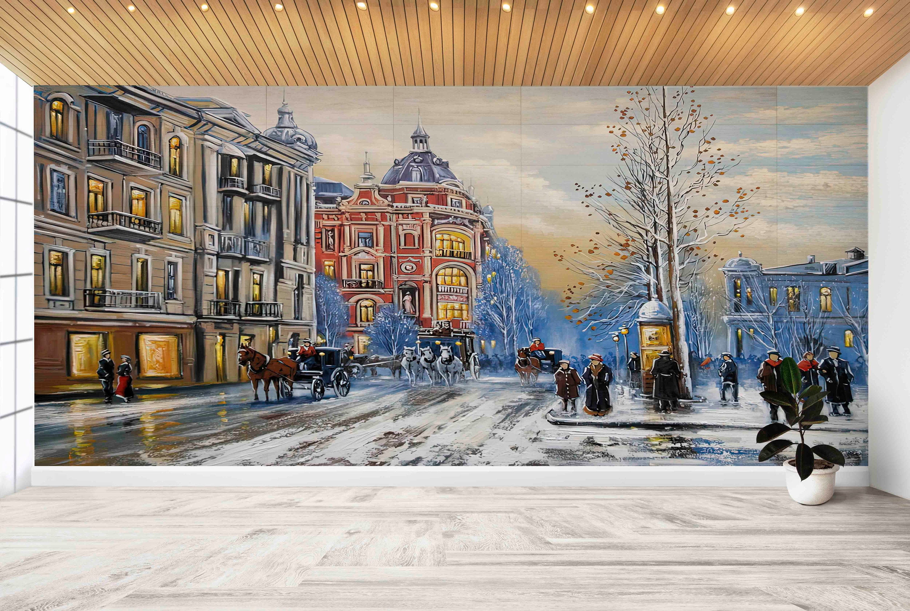 Modern Wall Print, 3d Wallpaper, Wallpaper Wall Art, Cityscape ...
