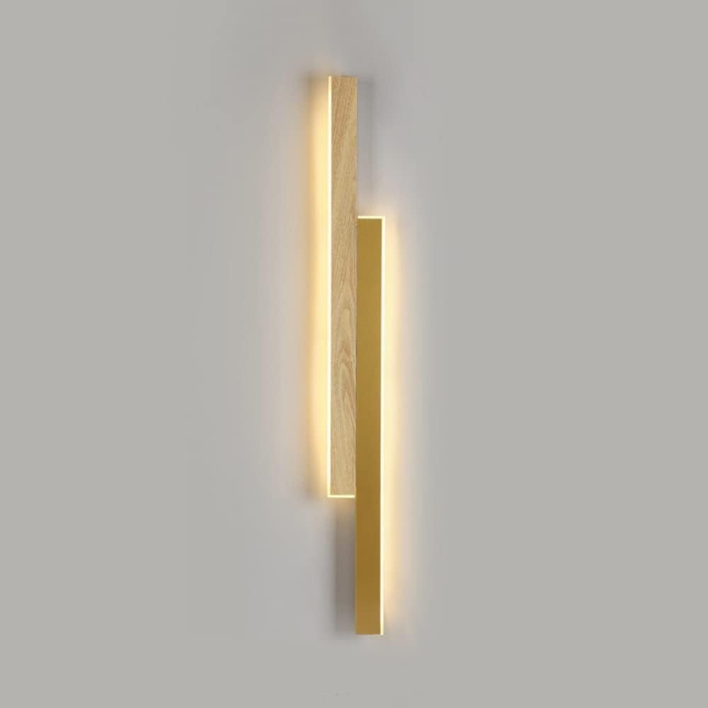 Modern Wall Sconce Lighting Wood Pattern Wall Lamp Gold Metal Wall ...