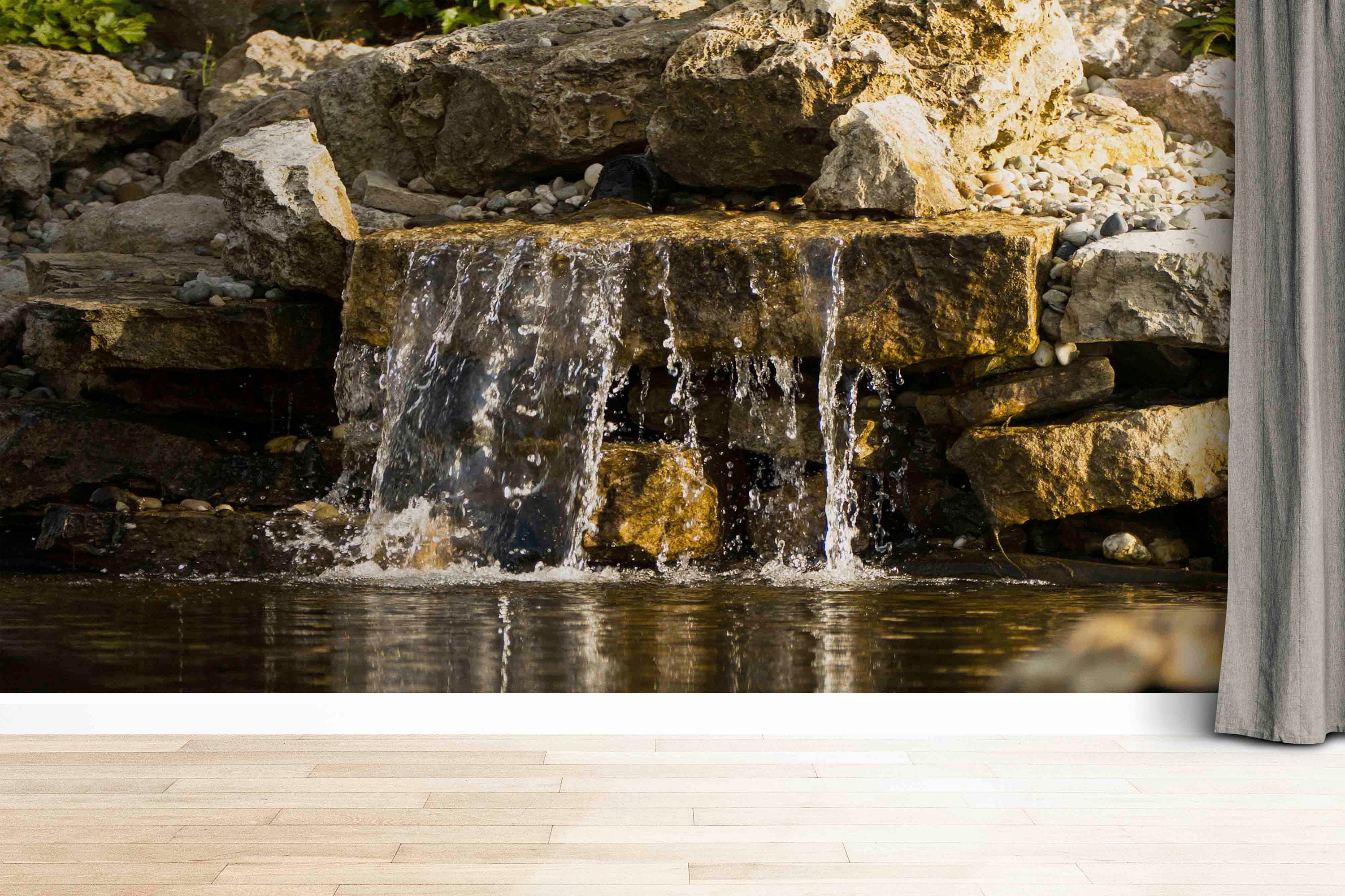 Modern Wallpaper, Bright Wallpaper, Custom Wallpaper, Waterfall Wall ...