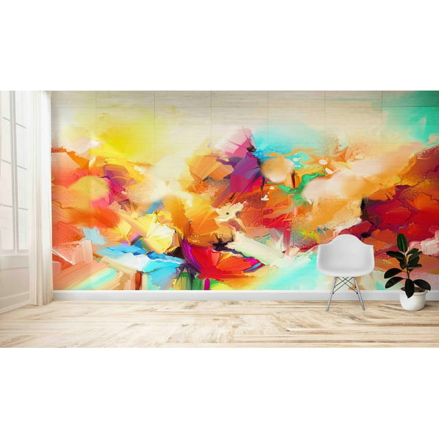 Modern Wallpaper, Colorful Painting, Colorful Wall Art, Wallpaper Wall ...