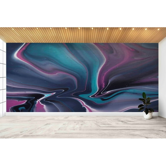 Modern Wallpaper, Gray Wall Poster, Abstract Wall Decor, Paper Wall Art ...