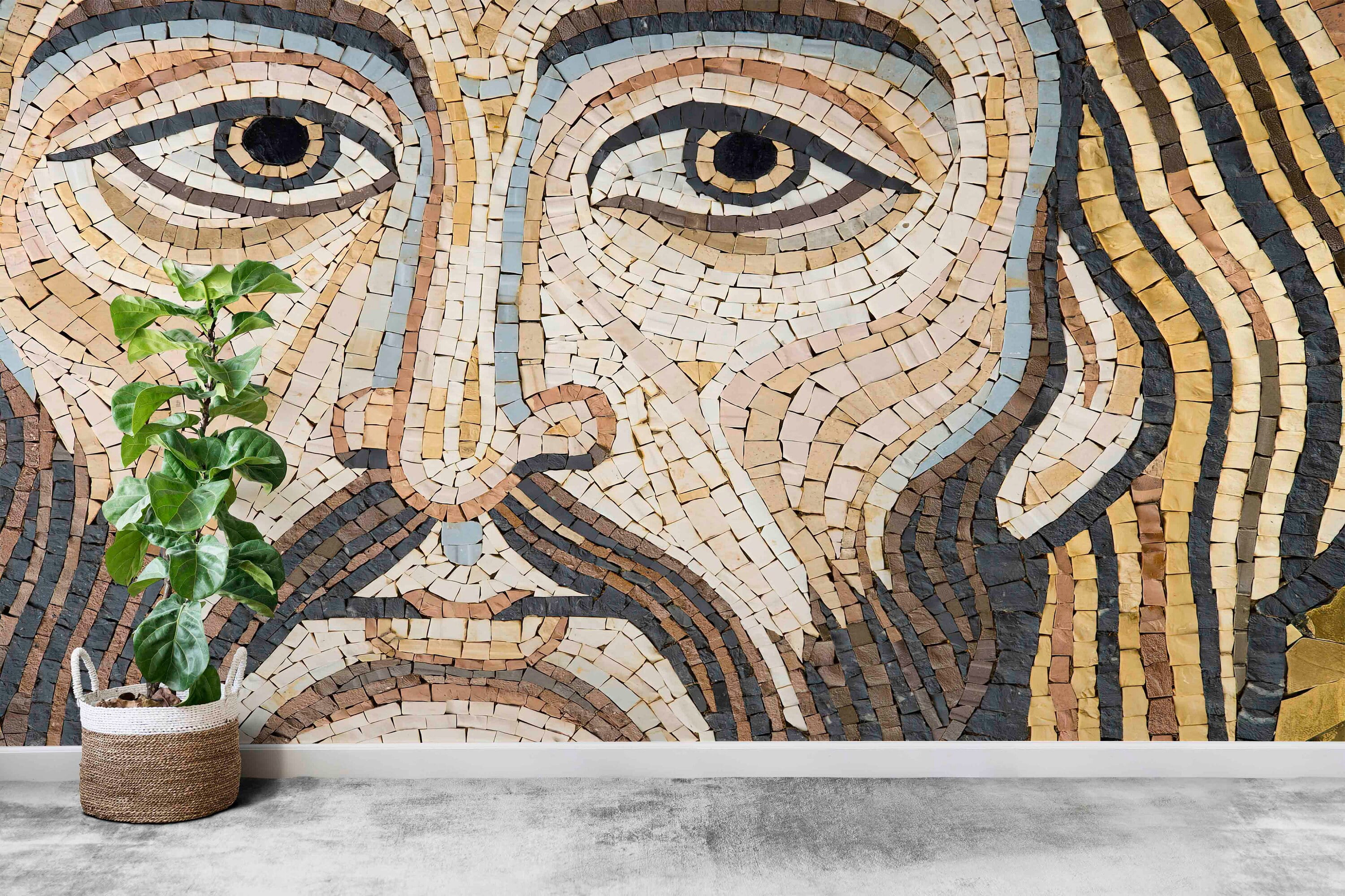 Modern Wallpaper, Jesus Christ Mosaic, Christ Wall Painting, Custom ...