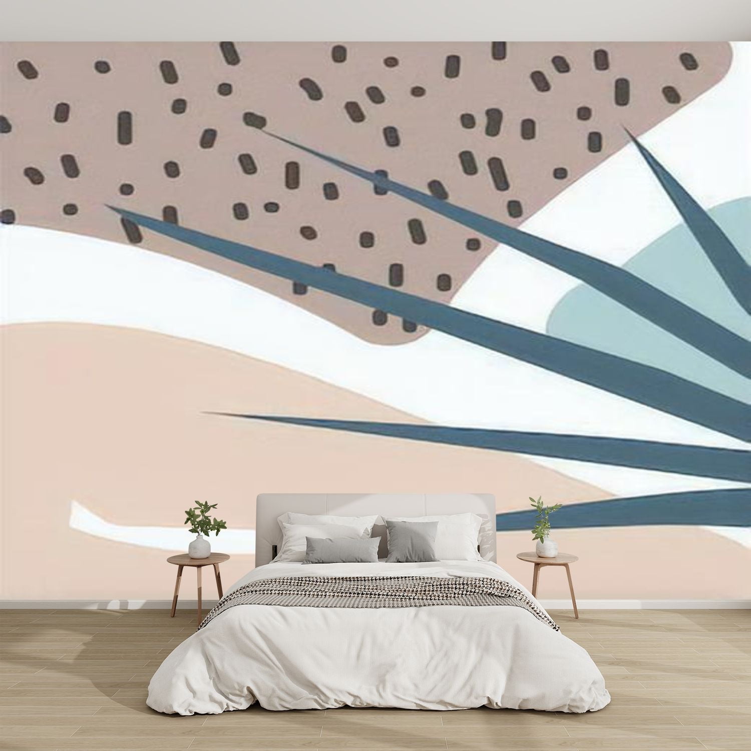 Modern Wallpaper Murals 3D Abstract nature inspired abstract shapes ...