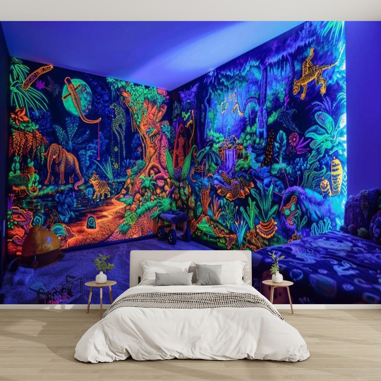 Jungle Wall Mural For Nursery Paradise Jungle Wallpaper Mural