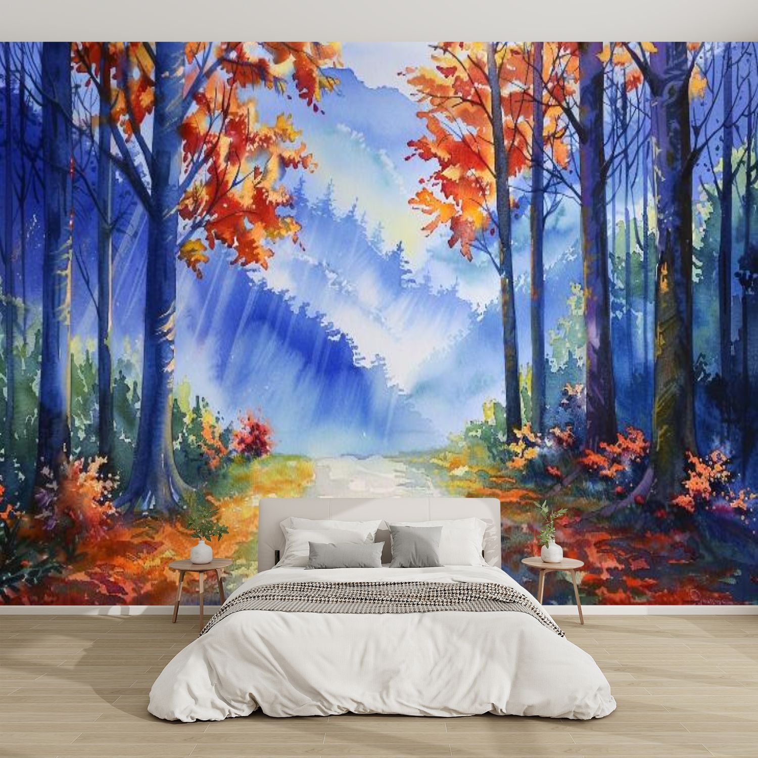 Modern Wallpaper Murals 3D Artistic Brush Stroke Pathway Smoky ...