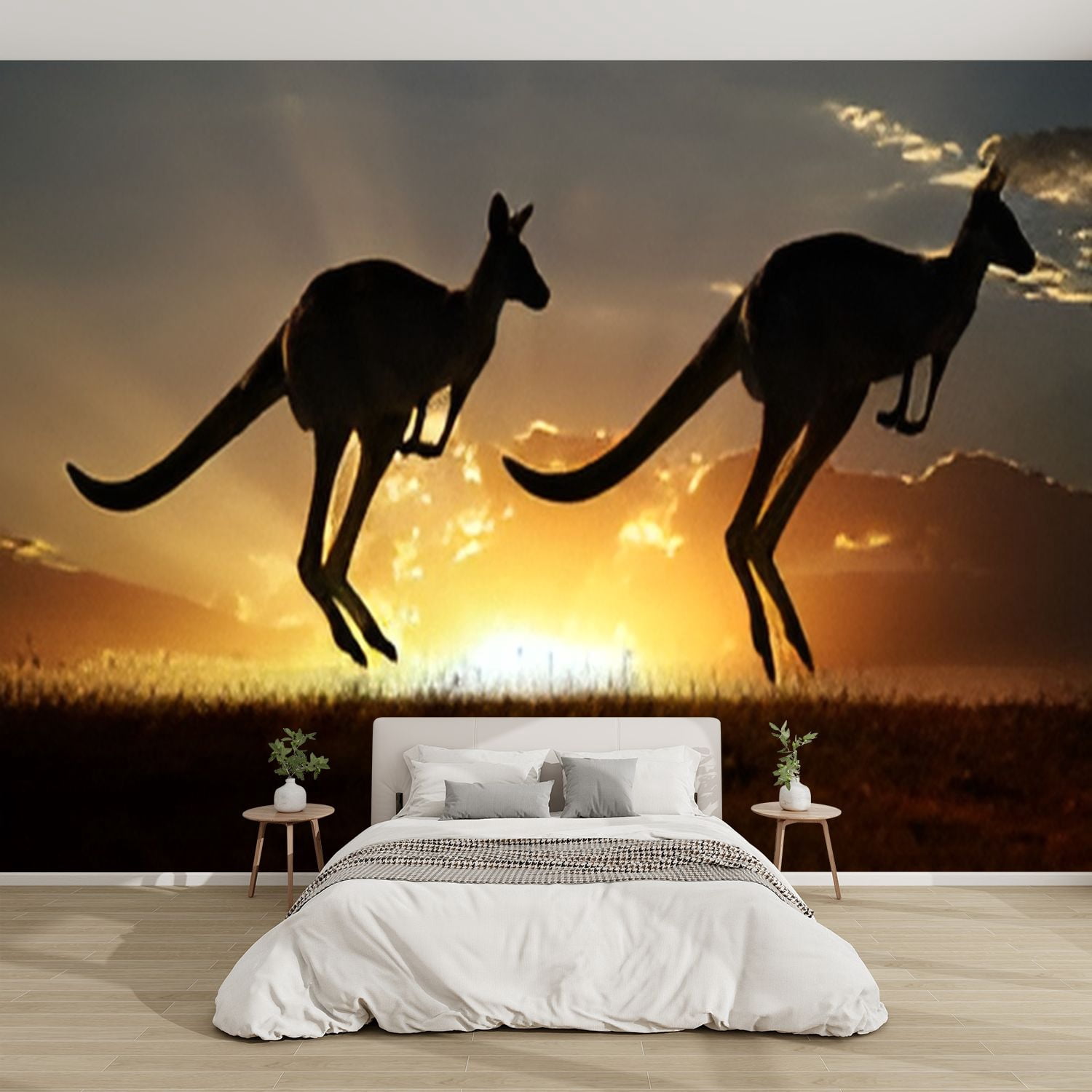 Modern Wallpaper Murals 3D Australian kangaroo series Peel and Stick ...