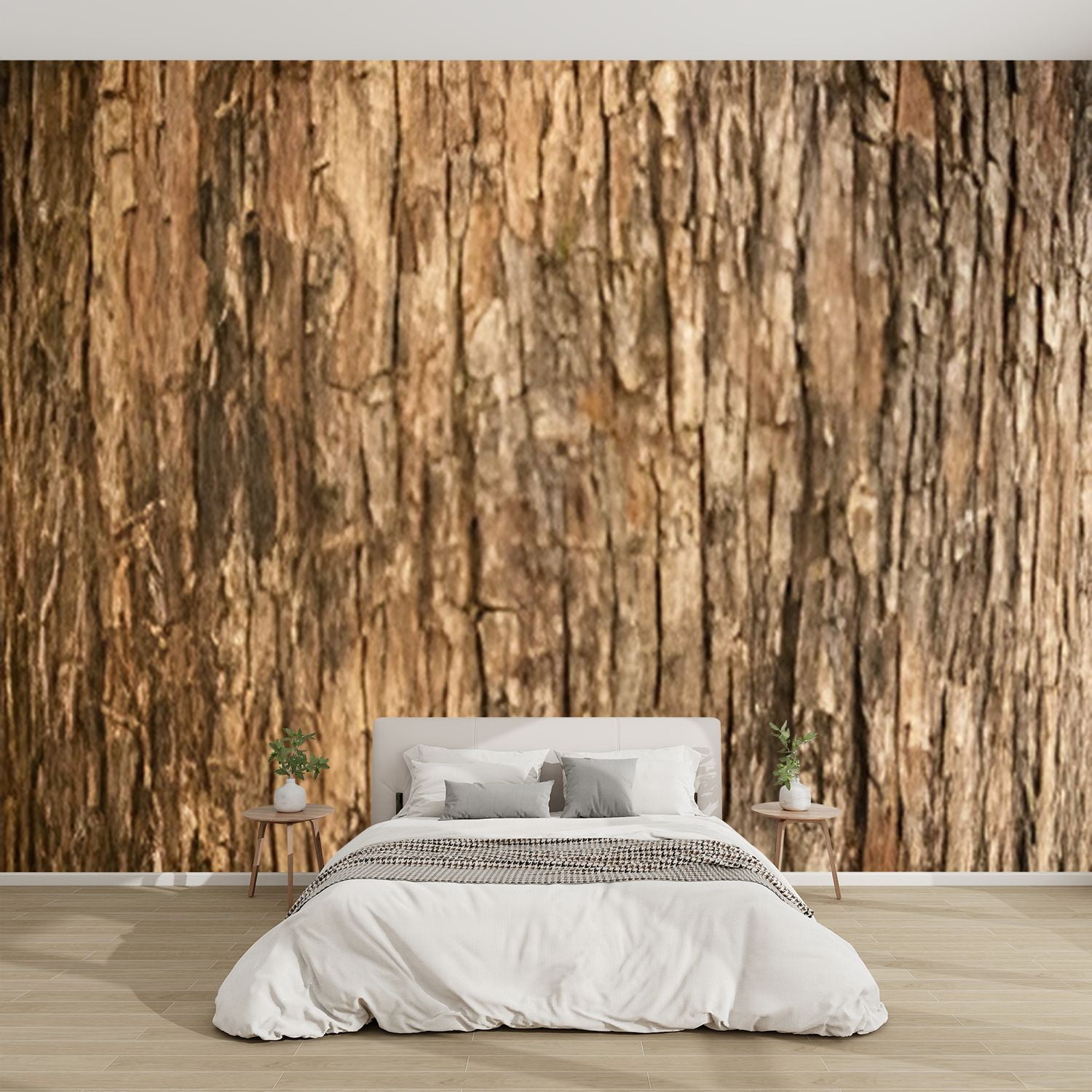 Modern Wallpaper Murals 3D Bark pattern is seamless texture from tree ...