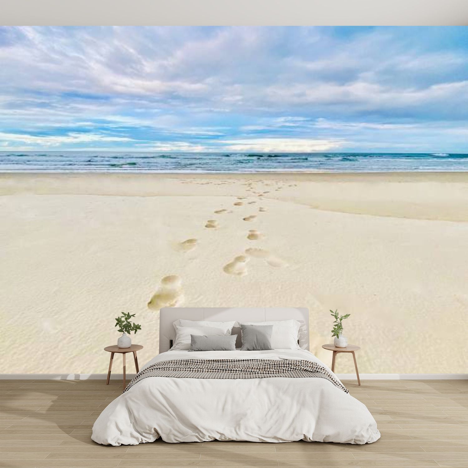 Modern Wallpaper Murals 3D Beach Sand Peel and Stick Removable Self ...